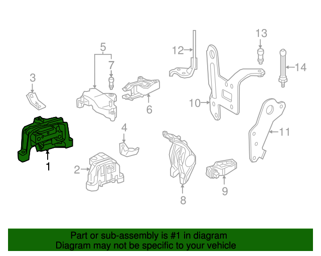 246-240-24-17 - Engine Mount 2014-2020 Mercedes-Benz | AutoNationParts.com