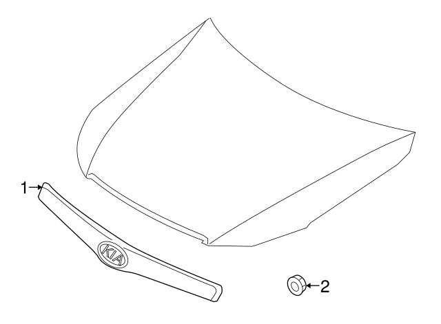 86355-2J000 - Front Molding 2009 Kia Borrego | Kia.Parts Store