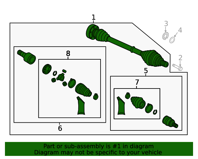 2016-2018 Audi A3 Sportback e-tron Axle Assembly 5Q0-407-272-FP | OEM ...
