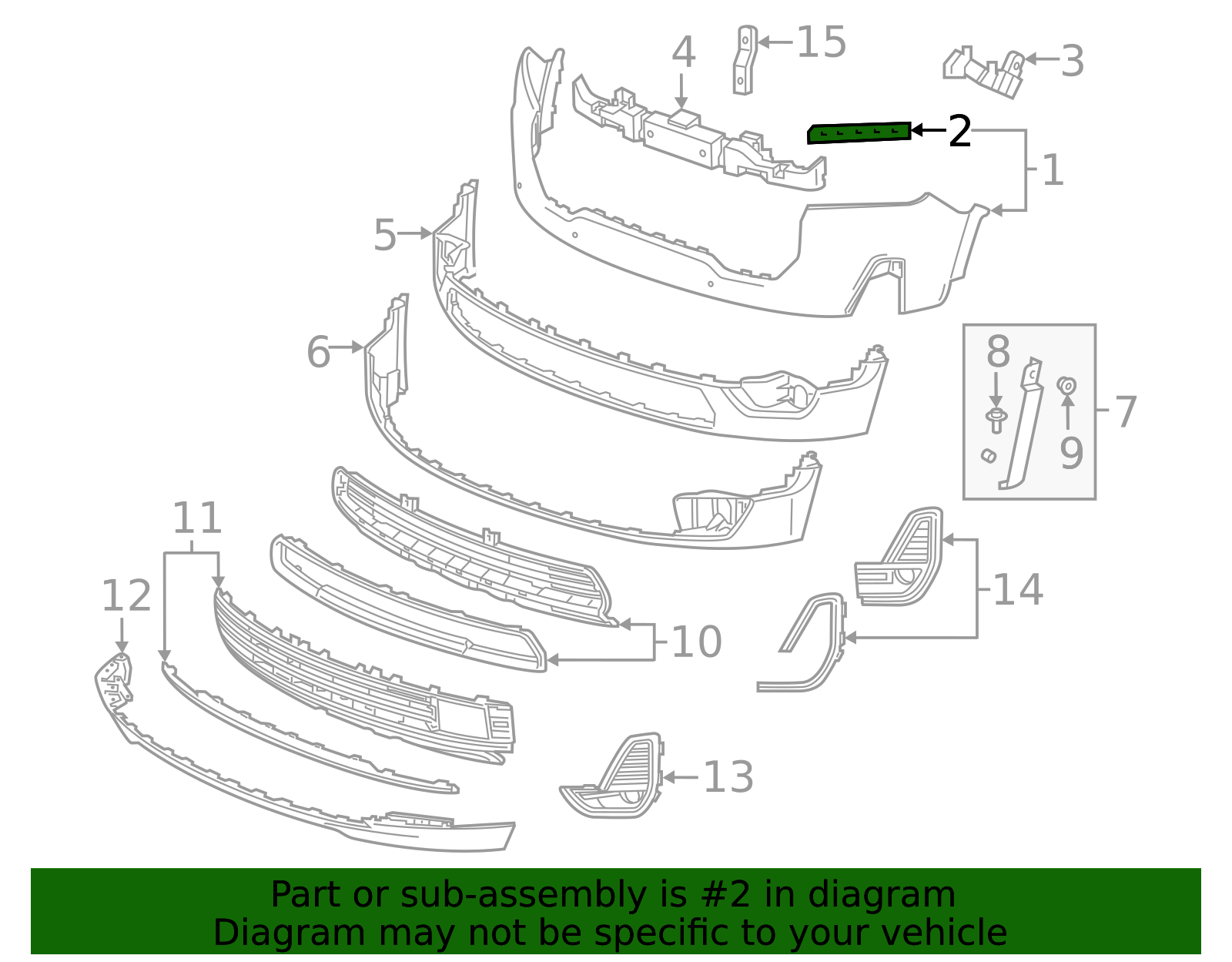 2020-2023 GMC Acadia Front Passenger Side Bumper Fascia Headlamp ...