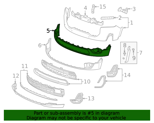 2020-2023 GMC Acadia Black Front Bumper Lower Fascia 85556161 GM ...