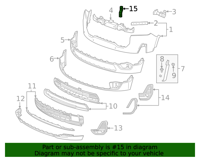 2020-2023 GMC Acadia Front Grille Support Reinforcement 84656304 GM ...