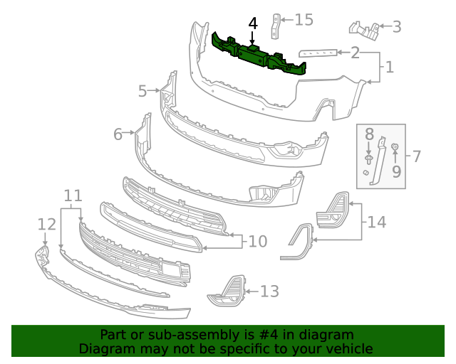 2020-2023 GMC Acadia Front Bumper Cover Energy Absorber 84795908 GM ...