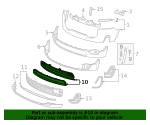 2020-2023 GMC Acadia Bright Chrome Front Lower Grille 84710312 GM ...