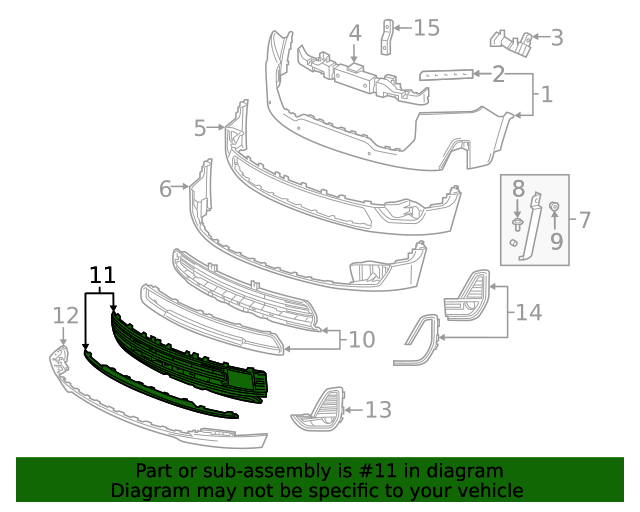 2020-2023 GMC Acadia Chrome Front Lower Grille 84781272 GM ...