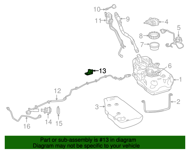 2012-2016 Mercedes-Benz Feed Line Bracket 166-476-05-36 | MB OEM Parts