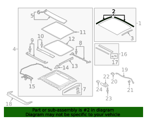 2018-2024 Audi Sunroof Seal 8W6-877-441 | AutoNationParts.com
