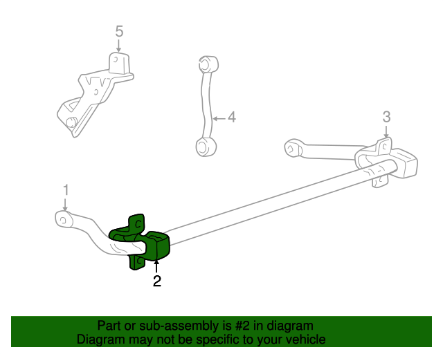 2003-2004 Ford Stabilizer Bar Insulator 2C3Z-5484-BA | OEM Parts Online