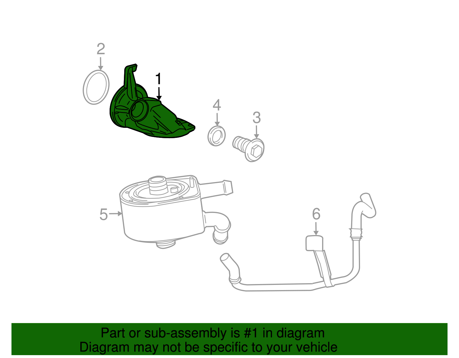 2002-2010 Ford Engine Oil Filter Adapter 3L2Z-6881-BA | TascaParts.com