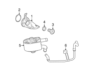 1990-2011 FORD Engine Oil Filter Adapter Seal 3l2z6l621aa | Tom's Ford ...