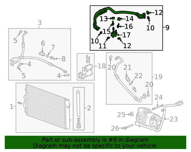 42784186 - Air Conditioning Evaporator Hose 2022-2023 Chevrolet ...