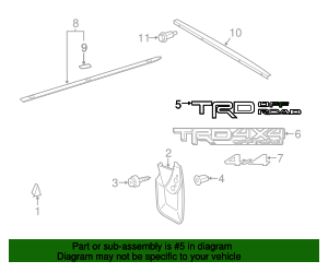 2016-2023 Toyota Decal 75996-04080-A0 | Toyota Parts Center