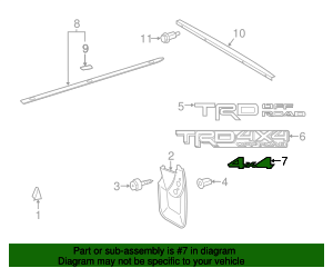 75473-0C030 - Tailgate Emblem (Rear) - 2007-2023 Toyota | OEM Genuine ...