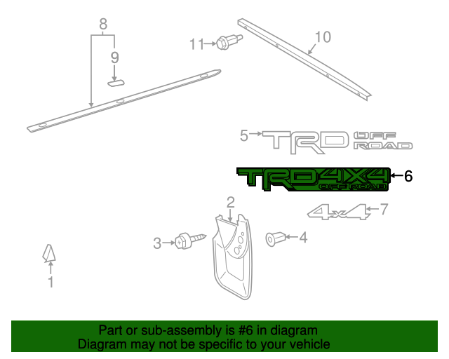 2016-2023 Toyota Decal 75996-04090-D0 | Toyota Parts Center