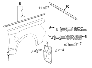 2014-2021 Toyota Tundra Gate Trim Panel 65717-0C080 | OEM Parts Online