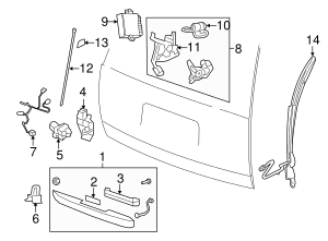 2007-2014 GM Liftgate Window Latch 25886854 | Auto Parts Express