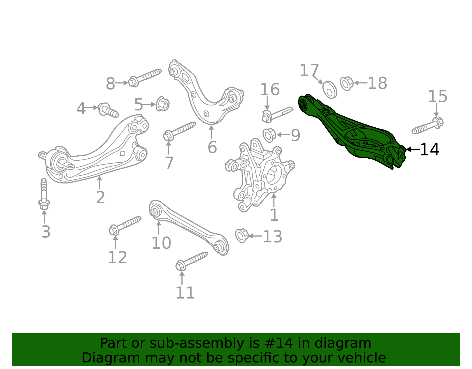 2017-2022 Honda Lower Control Arm 52350-TGG-A00 | Honda Factory Parts