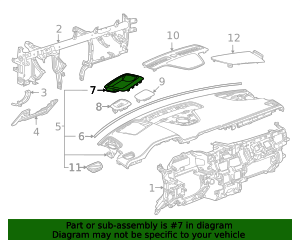 2021-2023 GM Maple Sugar Head-Up Display Bezel 84903350 | QuirkParts