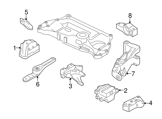 1K0-199-855-BJ - Engine Support Rod 2006-2013 Audi | AutoNation Parts