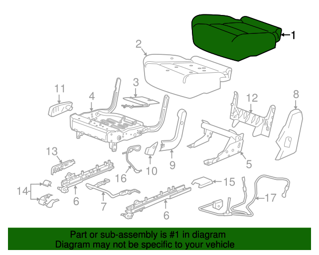 2018-2020 GM Cushion Cover 84285853 | GMPartsDirect.com
