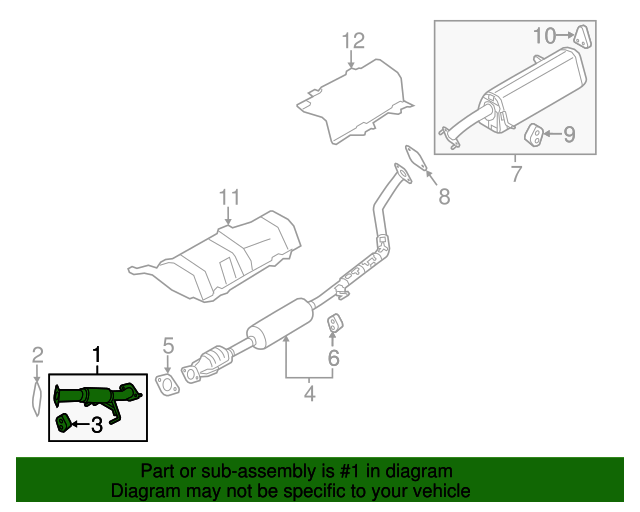 2012-2013 Kia Soul Front Pipe 28610-2K065 | QuirkParts