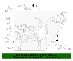 N-911-747-01 - Reinforced Beam Bolt 2019-2024 Audi | Audi OEM Parts