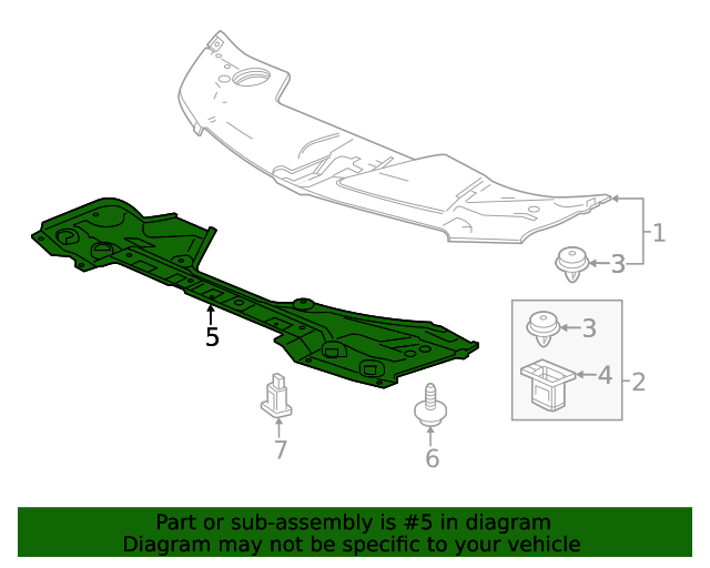 2019-2020 Acura MDX Shield, Front Splash 74111-TZ5-A01 | Acura Parts World