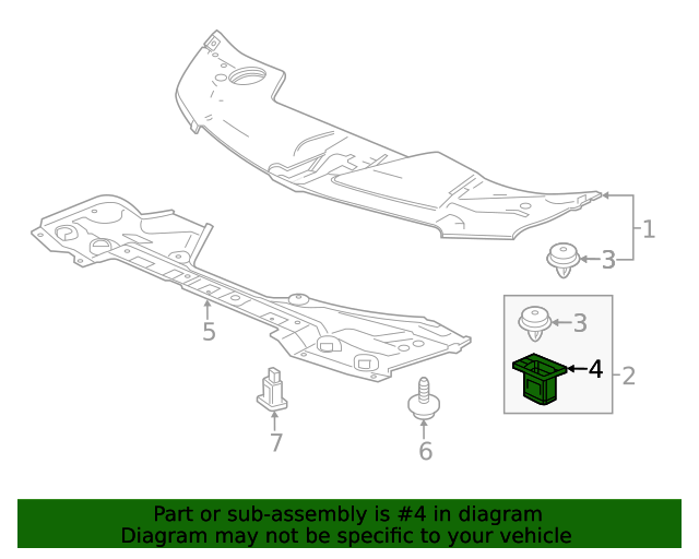 Genuine OEM Acura - Sight Shield Latch Part# 91548-TZ5-A02 | Acura ...