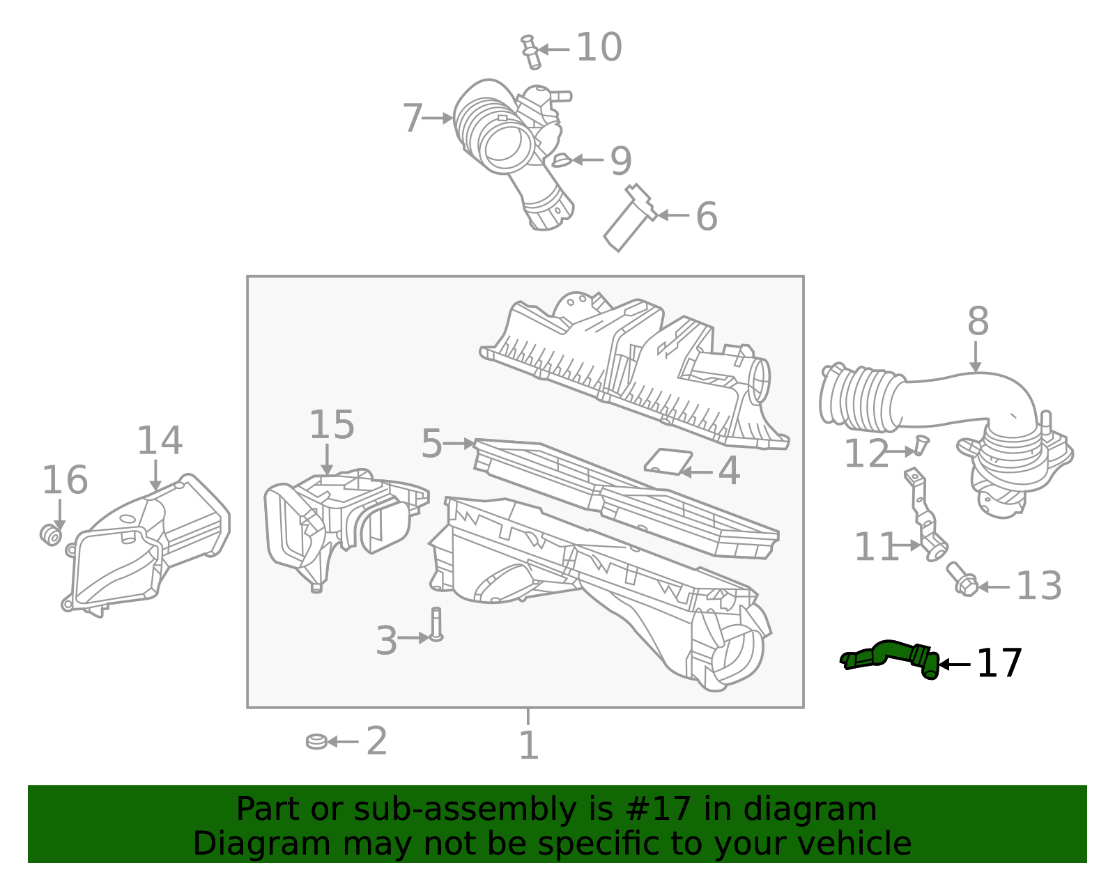 12668054 - Passenger Side Positive Crankcase Ventilation (PCV) Tube ...