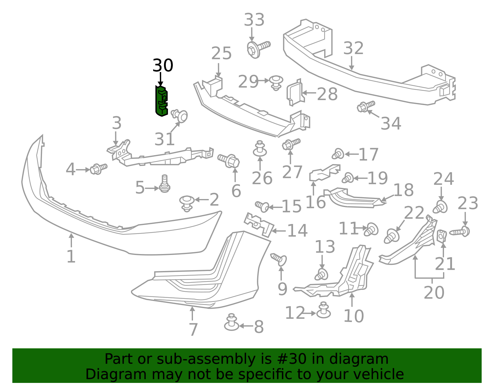 74134-TRV-A00 - 2018-2021 Honda Clarity - Plate R Front Bulkhead Side ...