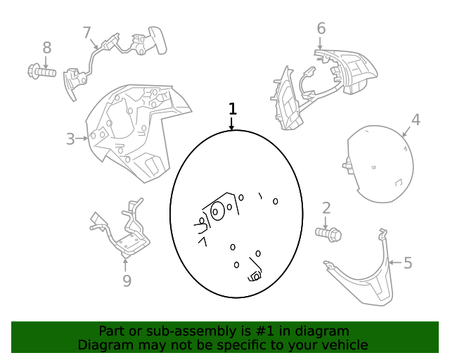 2017-2021 Mazda 6 Steering Wheel GSB6-32-982B-02 | Florida Mazda Parts