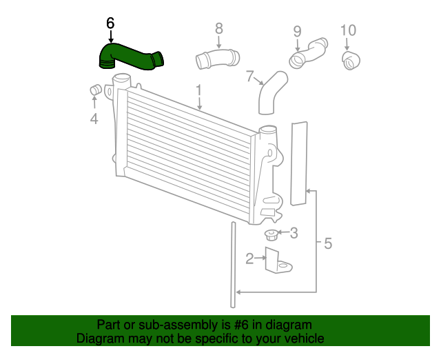 2006-2016 GM Intercooler Outlet Pipe 20774838 | TascaParts.com