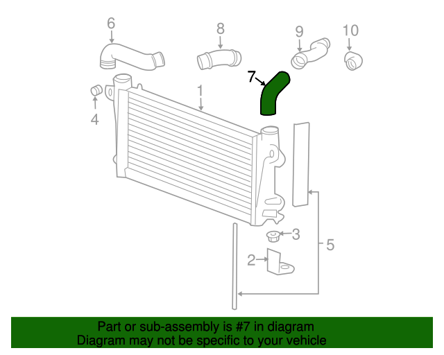 2006-2016 GM Intercooler Inlet Duct Connector 22865371 GM ...