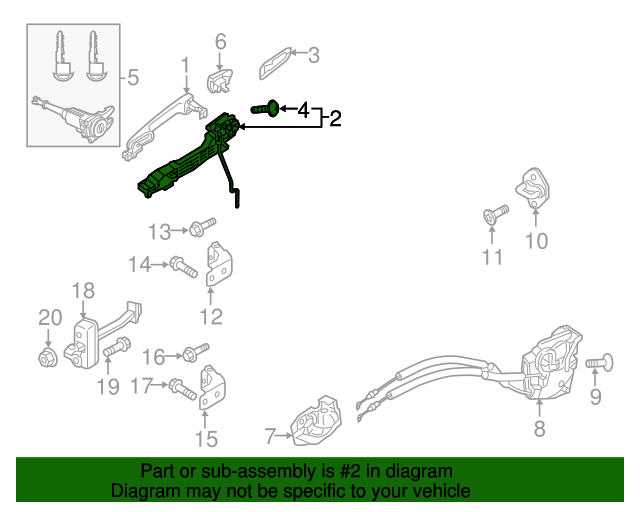 KB7W-58-42X - Handle Base - 2017-2023 Mazda CX-5 | MazdaSwag