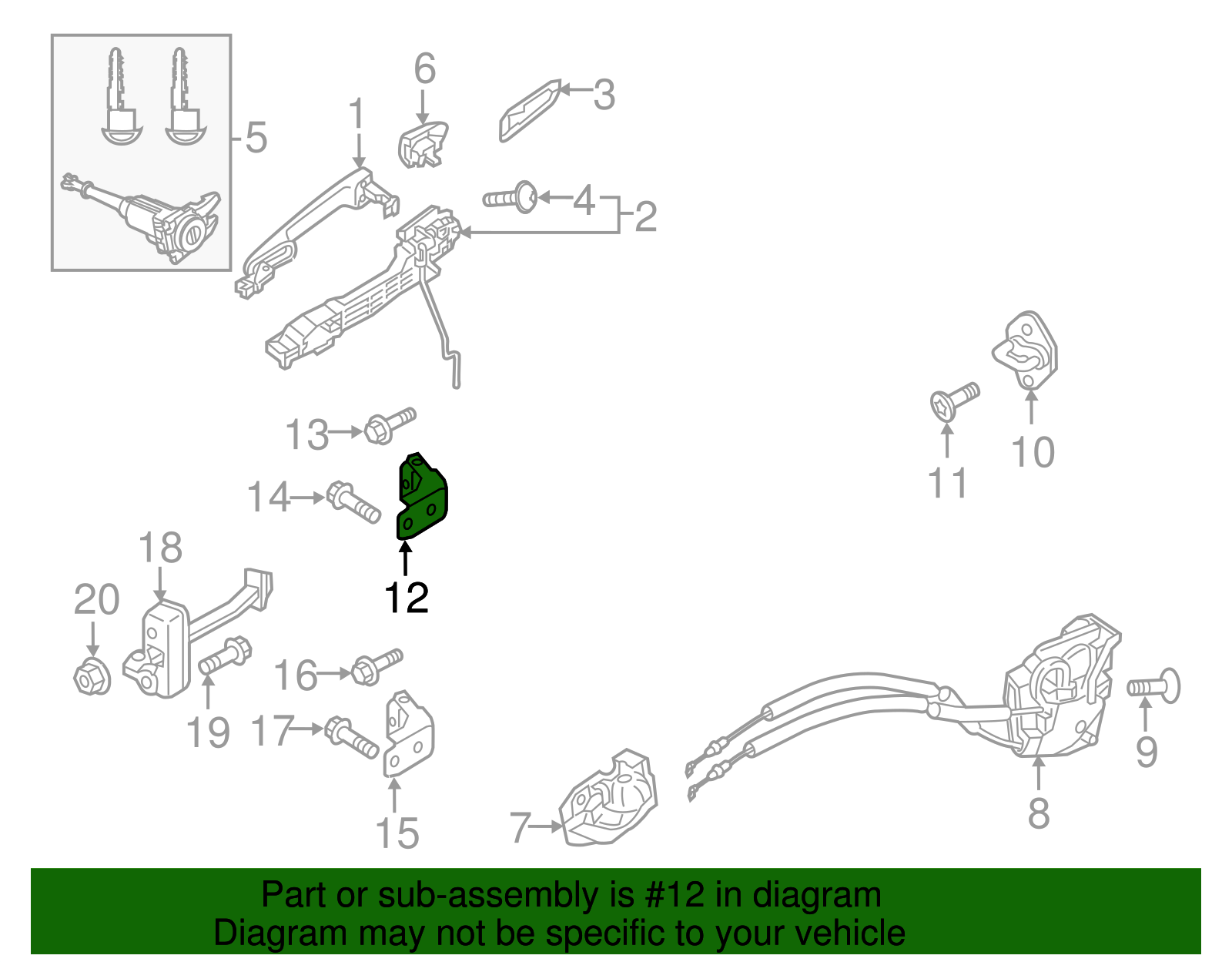 KD53-58-210A - Upper Hinge - 2013-2020 Mazda | Mazda Parts Factor