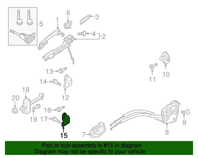 D461-58-210B - Lower Hinge 2011-2024 Mazda | AutoNationParts.com