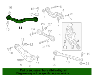 2017-2024 GM Rear Driver Side Suspension Upper Trailing Link 84199653 ...