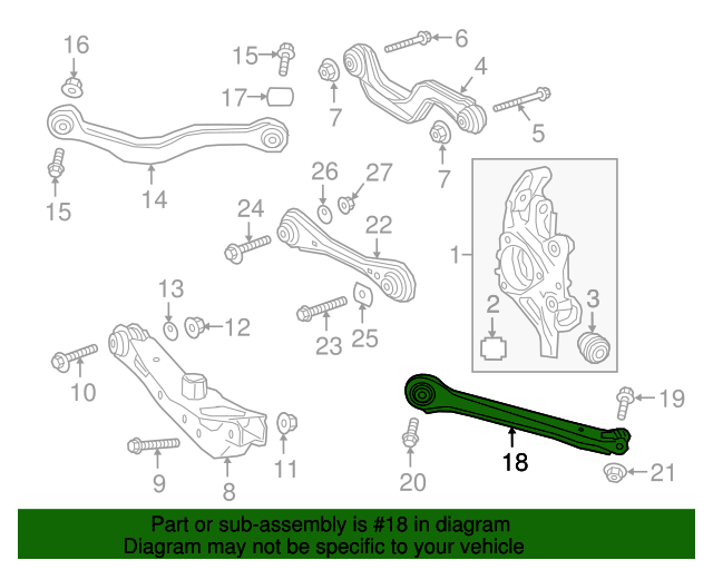 2017-2024 GM Rear Suspension Lower Trailing Link 84354706 GM ...