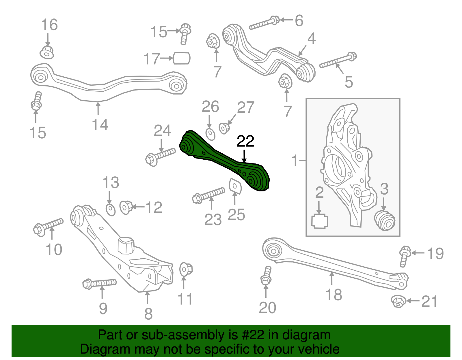 84606181 - Rear Suspension Adjust Link 2017-2025 GM | Chevrolet Parts ...