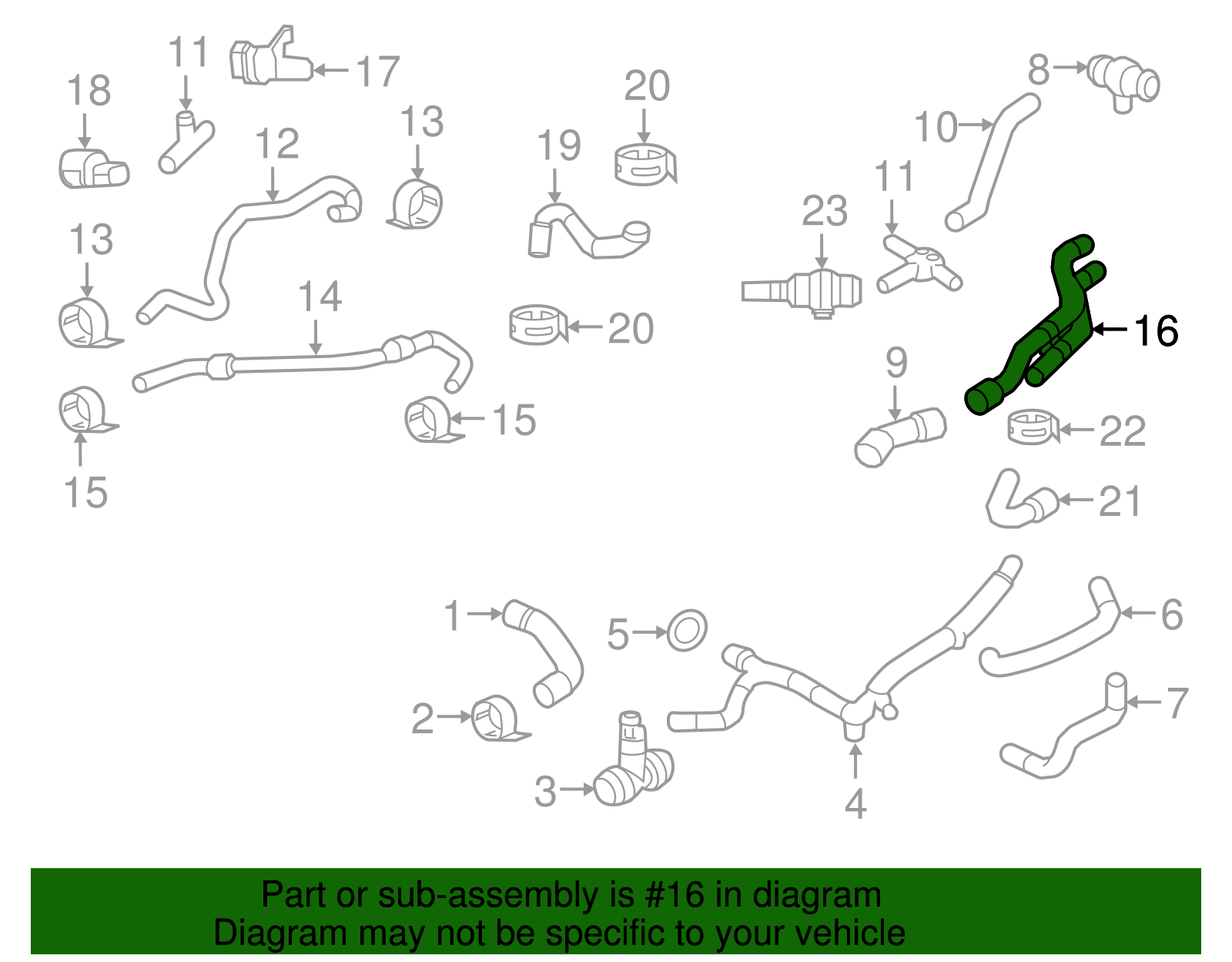 2011-2015 Volkswagen Jetta Hose Assembly 1KM-121-156-B | OEM VW Parts Haus