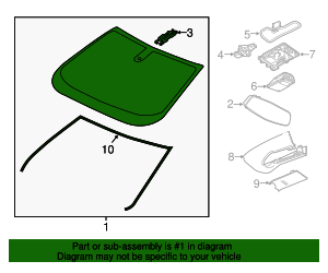 2017-2024 Cadillac XT5 Windshield 84474069 GM | GMPartsDirect.com