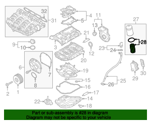 Audi OEM Oil Filter Part# 06L-115-562-B | OEM Vehicle Parts