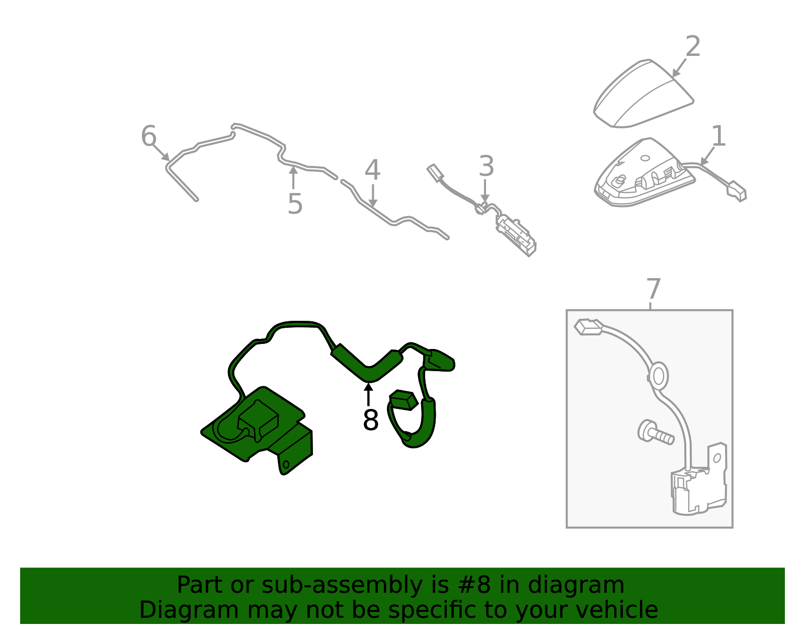 2019-2023 Nissan Maxima GPS Antenna 25975-9DJ0A | Team Nissan Inc.