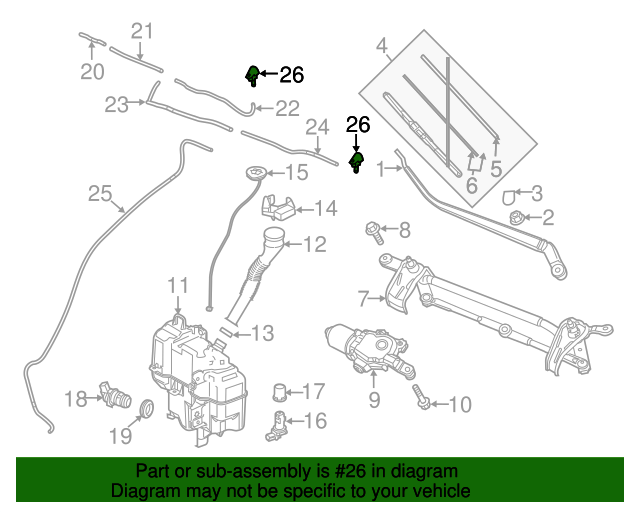 2013-2020 Mazda OEM NEW 2013-2019 Mazda 6 CX5 CX9 Windshield Washer ...