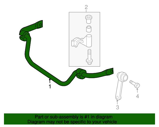 211-323-49-65 - Suspension Stabilizer Bar 2007-2011 Mercedes-Benz ...