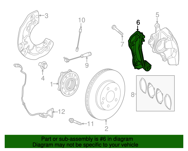 205-421-54-00 - Caliper Mount 2015-2020 Mercedes-Benz | Mercedes-Benz ...