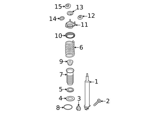 2012-2024 Porsche 911 Strut Lower Bolt WHT-008-717 | Sunset Porsche Parts