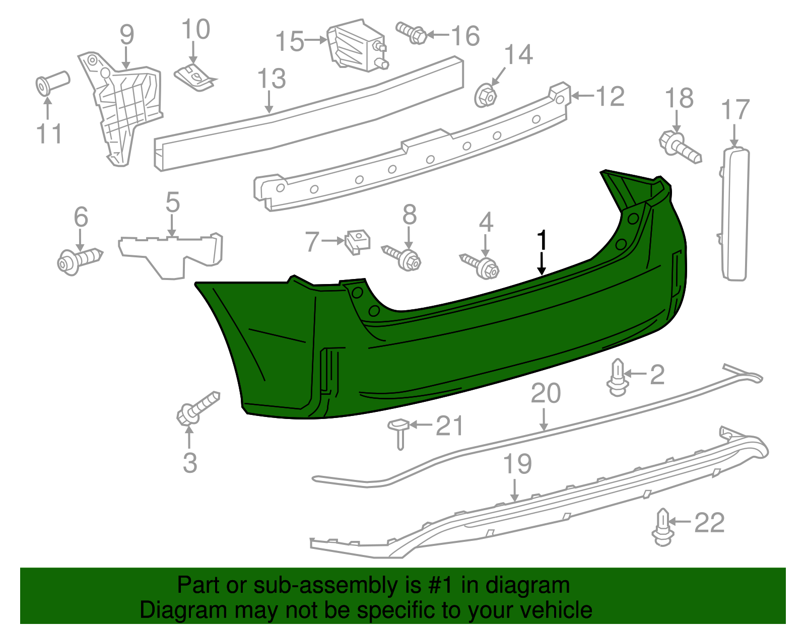 52159-47912 - Cover Rear Bumper L C - 2015-2017 Toyota Prius V ...