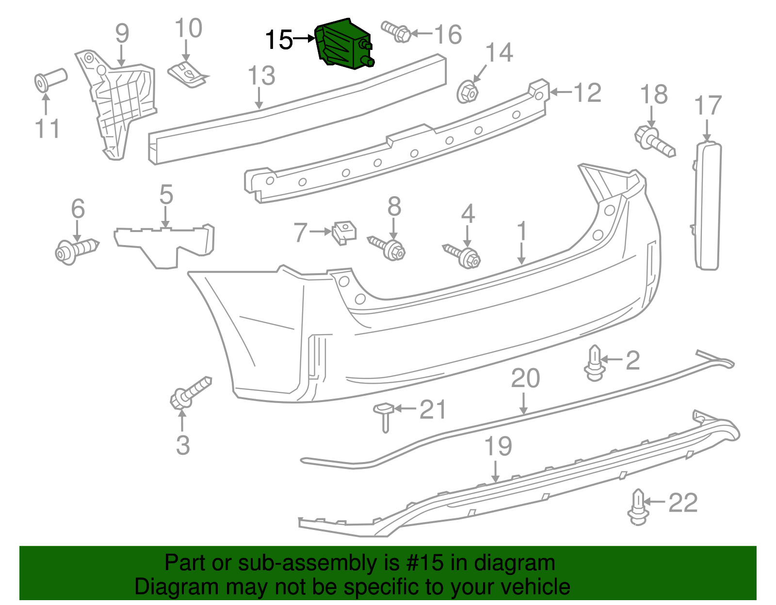 2012-2017 Toyota Prius V Impact Bar Arm 52015-47060 | Toyota Parts Center