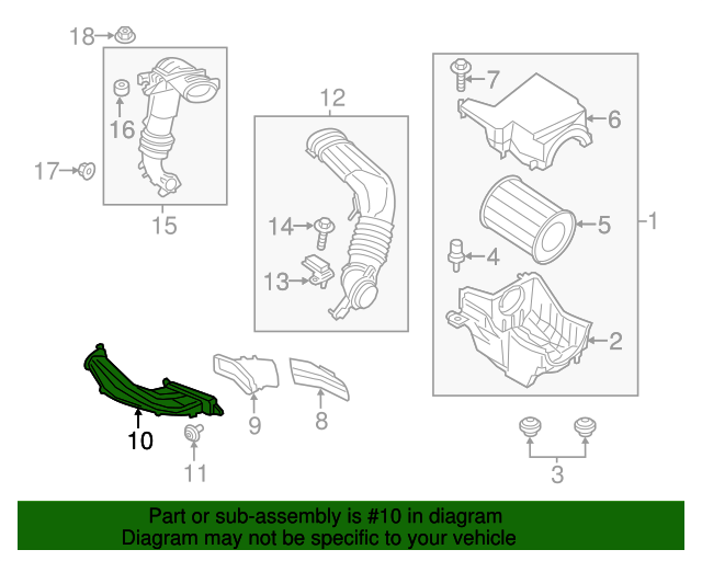 2013-2019 Ford Escape Inlet Hose CV6Z-9A624-E | OEM Parts Online